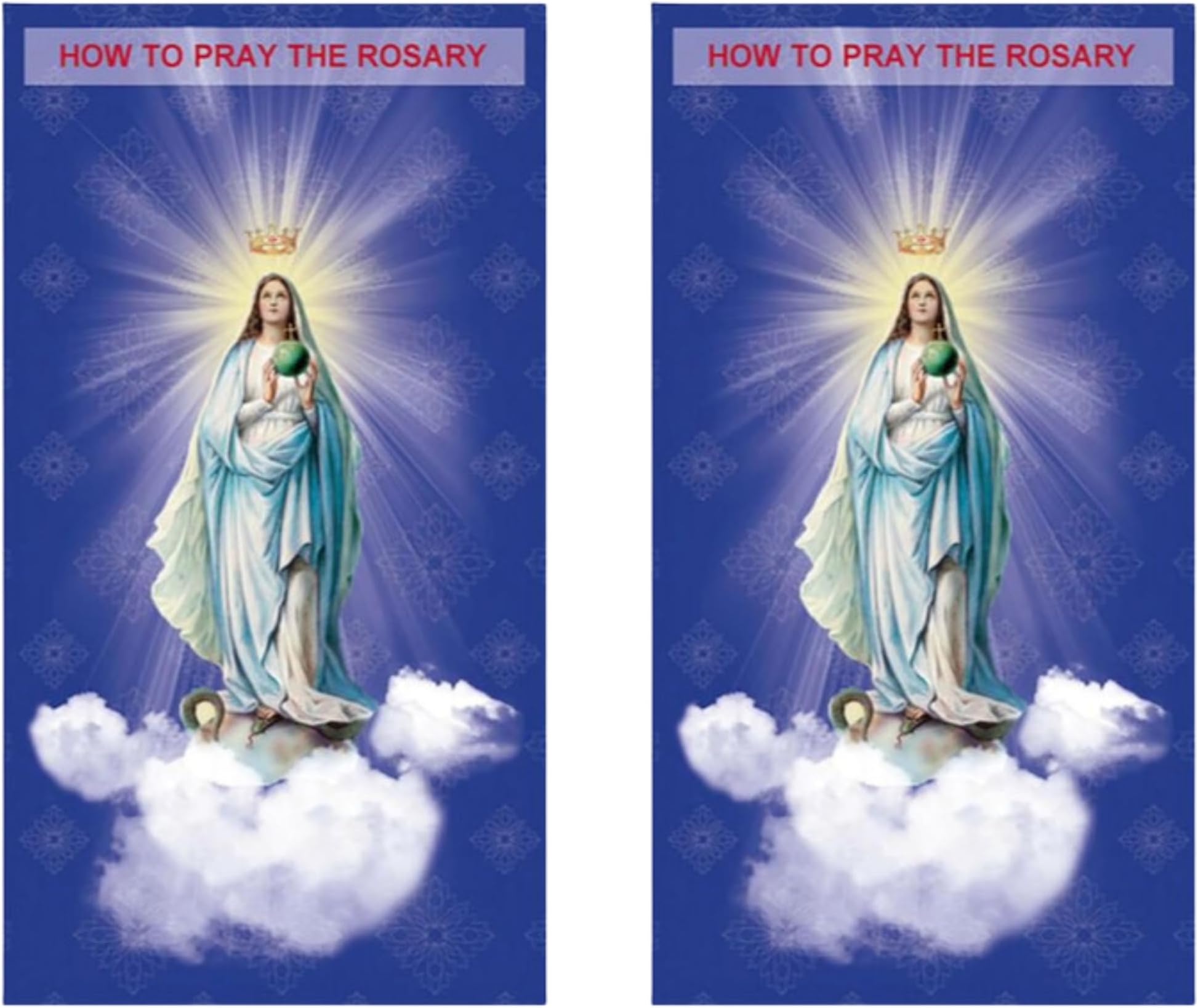 Amazon.com: How to Pray the Rosary Prayer Card LAMINATED (3-pack), with ...