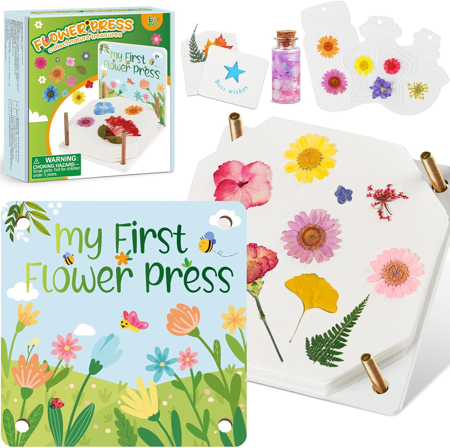 REFLYING Flower Press Kit, 6 Layers Pressed Flower Leaf Plant ...