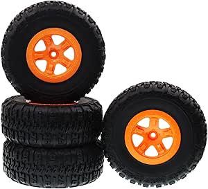 Amazon.com: 4PCS Treehobby 118mm X 46mm Rubber RC Wheel 12mm Hex Hub ...