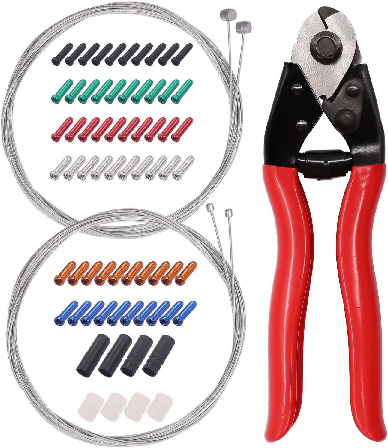 Amazon.com : weideer 73Pcs Bicycle Brake Cable Shifter Cable with Bike ...