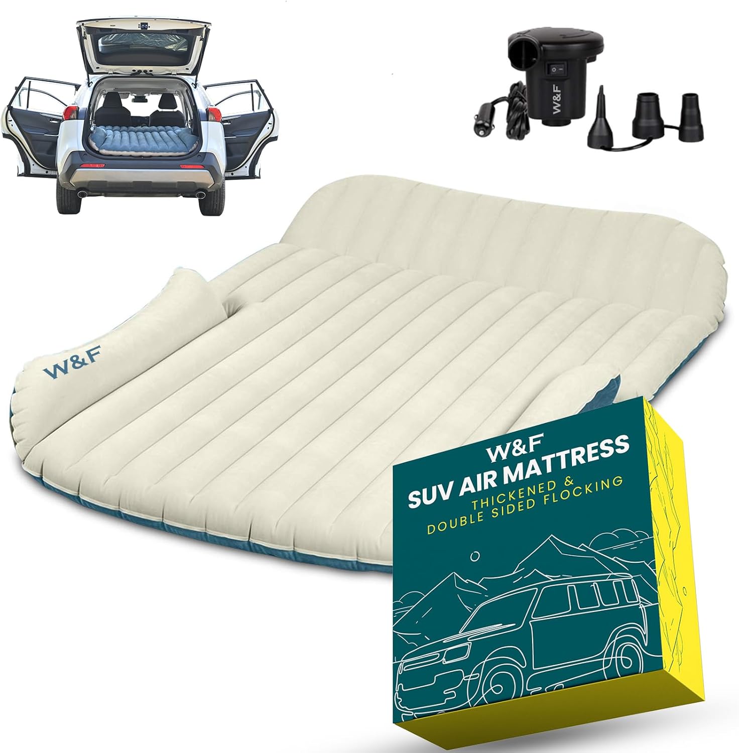 WEY&FLY SUV Air Mattress Thickened and Double-Sided Flocking Travel ...