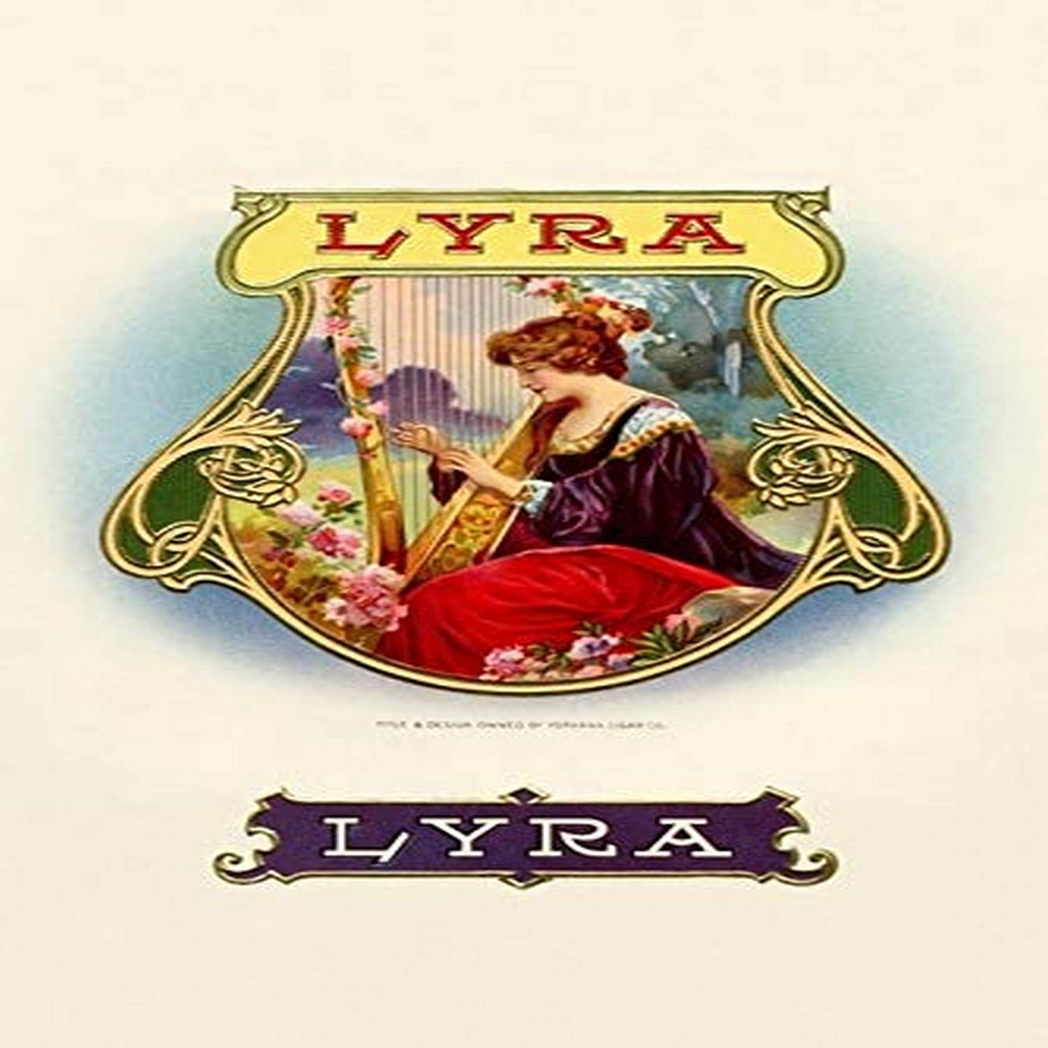 Buy Cuban cigar label entitled Lyra Cigar label art was mass produced ...
