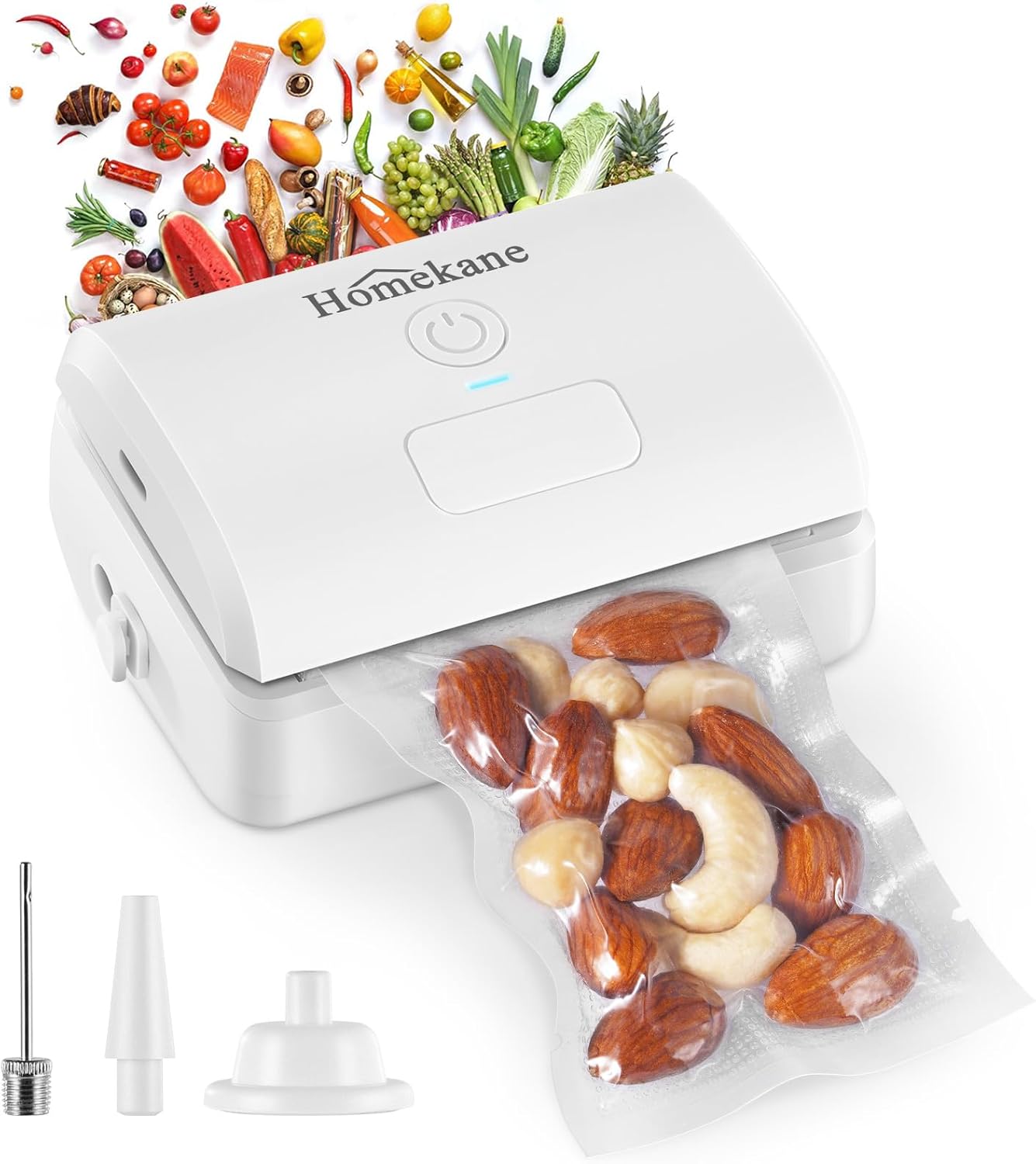 Amazon.com: Mini Vacuum Sealer Machine HOMEKANE, Rechargeable Portable ...