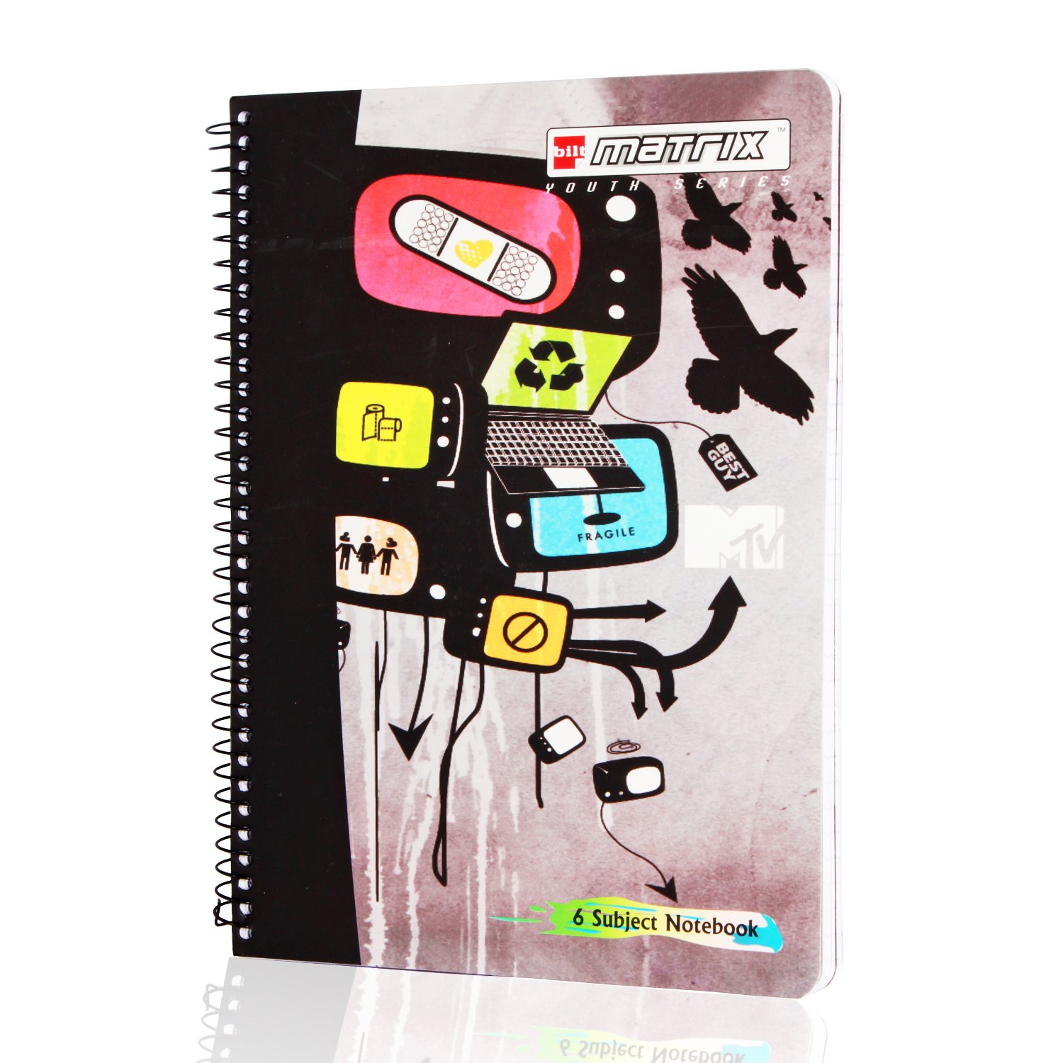 BILT Matrix MTV 6 Subject Notebook-A4 : Amazon.in: Office Products
