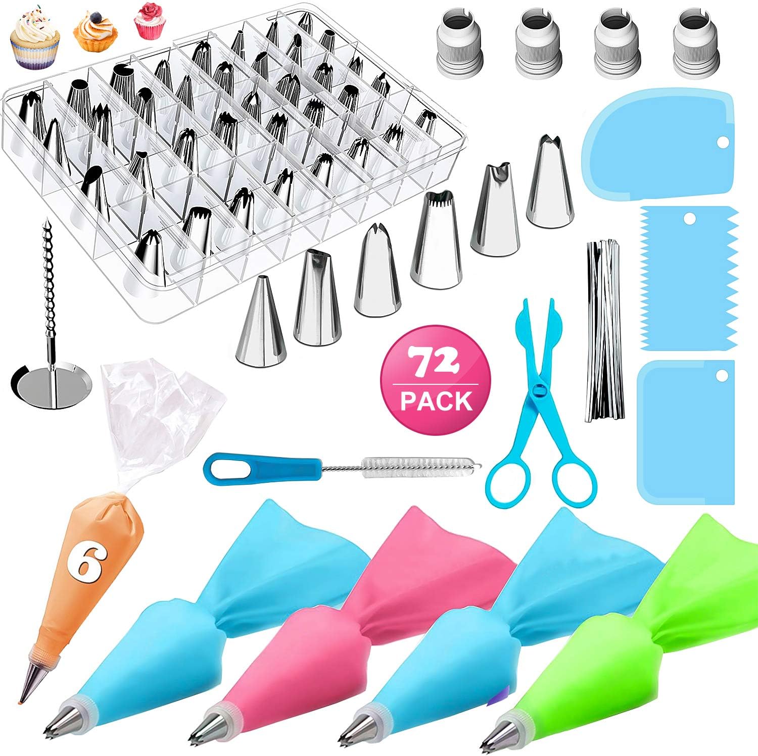 Wilton 2104-1367 Juego de duyas para decorar pasteles, 20 piezas ...