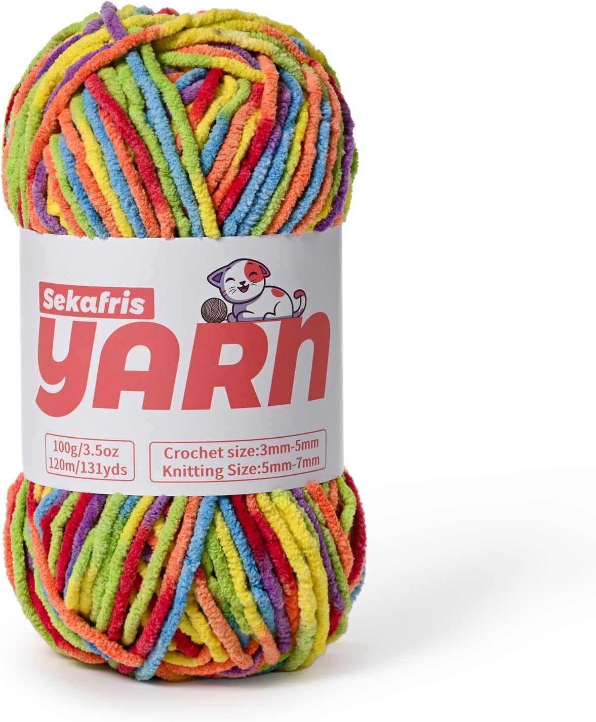 Amazon.com: Plush Chunky Chenille Yarn for Crocheting, Soft Fluffy ...