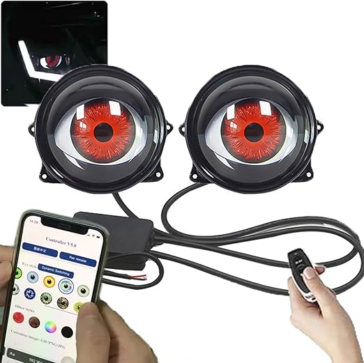 Amazon.com: Third Generation Big Eye Ball Fog Lights - 24-Mode Devil ...