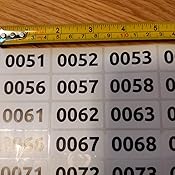 Amazon.com : 1-1000 Consecutive Number Inventory Labels Stickers Sheets ...