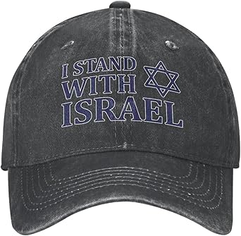 I Stand with Israel Baseball Cap Cowboy Baseball Hats Cute Israel Flag ...