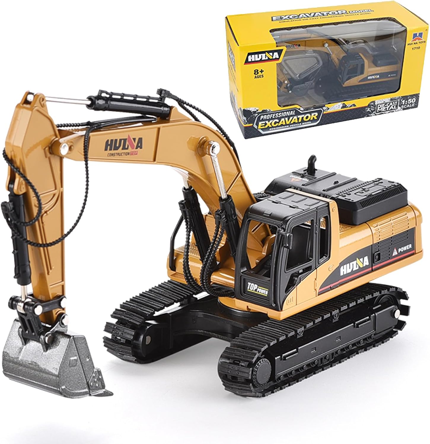 Amazon.com: Gemini & Genius Tracked Excavator Toys, 1/50 Scale Diecast ...