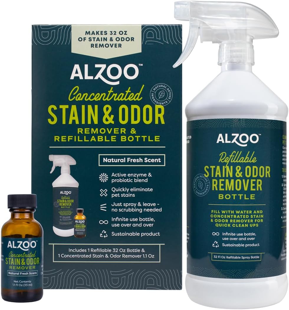 Amazon.com: ALZOO Concentrated Stain & Odor Remover Bundle Bottle Set ...
