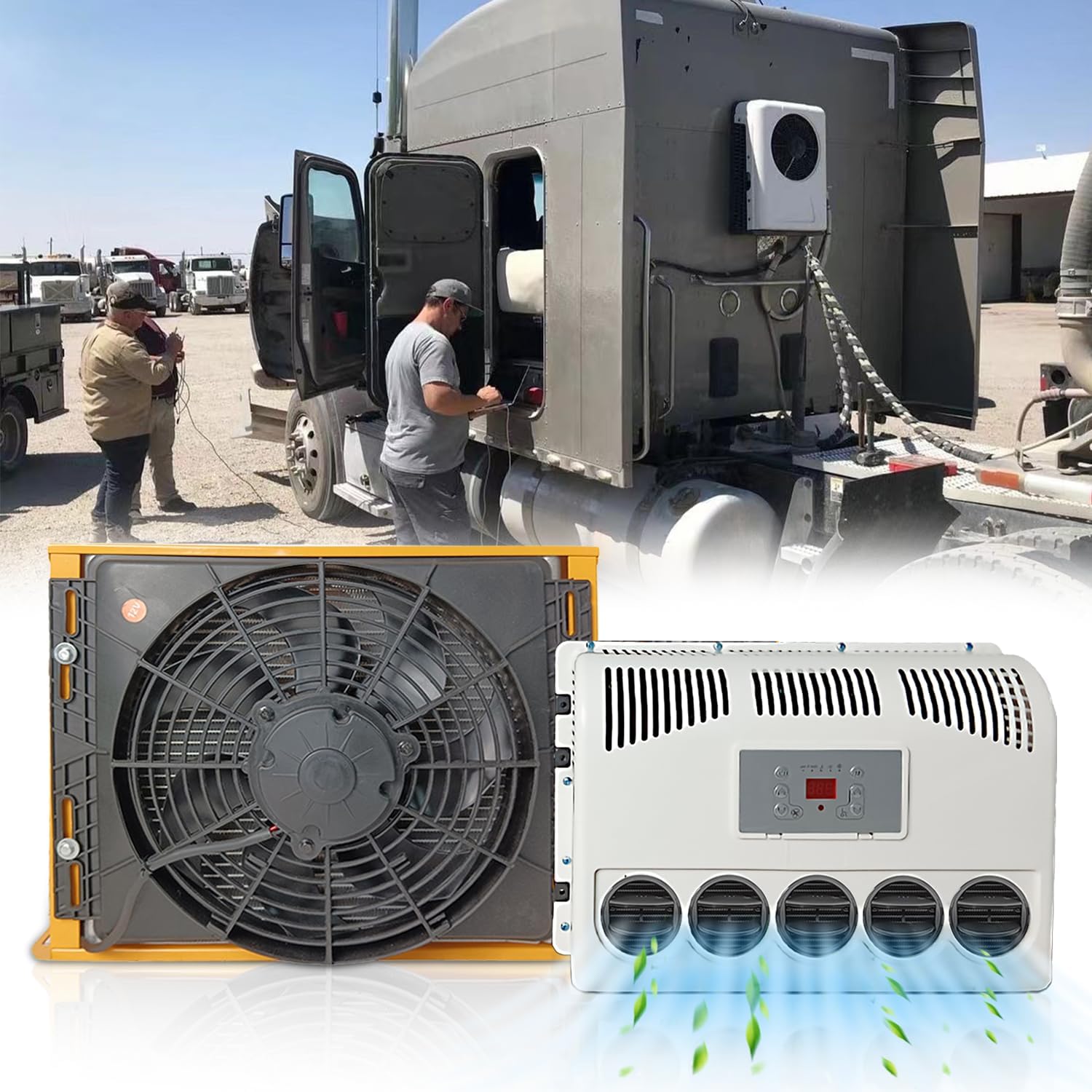 Amazon.com: Mieligo 12V Air Conditioner 9500BTU, Mini Split 12 Volt Air ...