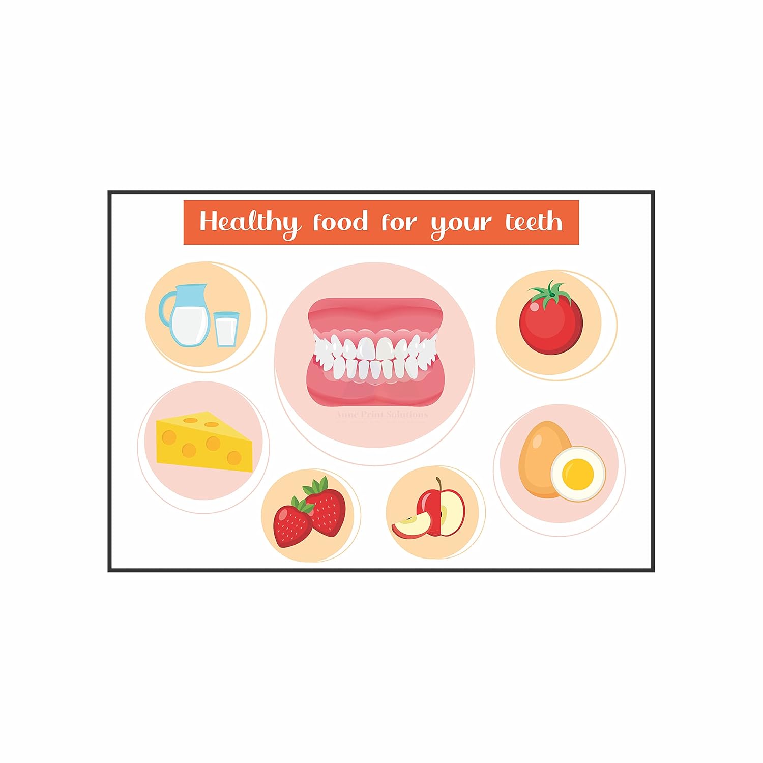 Anne Print Solutions® Healthy food for your teeth Poster (Without Frame ...
