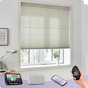 Amazon.com: Graywind Custom Smart Cellular Shades 60% Blackout Compatible with Alexa Google 5/8 ...