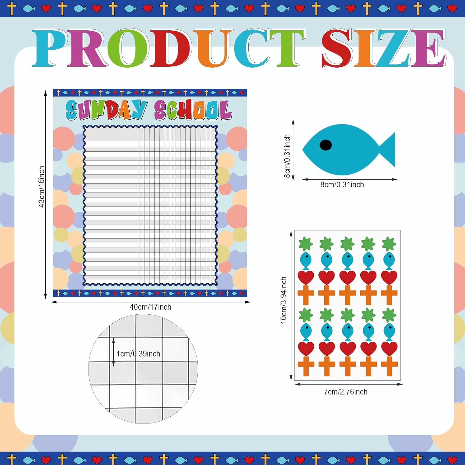 Yeaqee 12 Pcs Sunday School Attendance Sticker Philippines | Ubuy