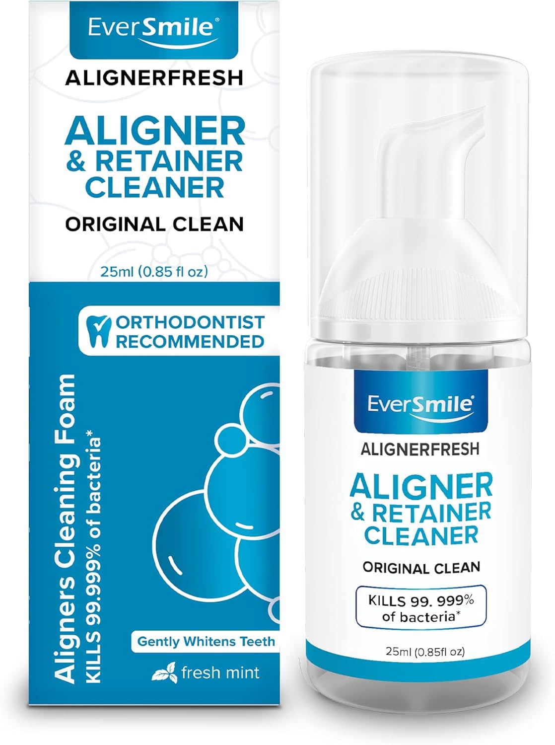 Amazon.com : EverSmile AlignerFresh Original Clean Foam – Cleaner Compatible w/Invisalign and ...