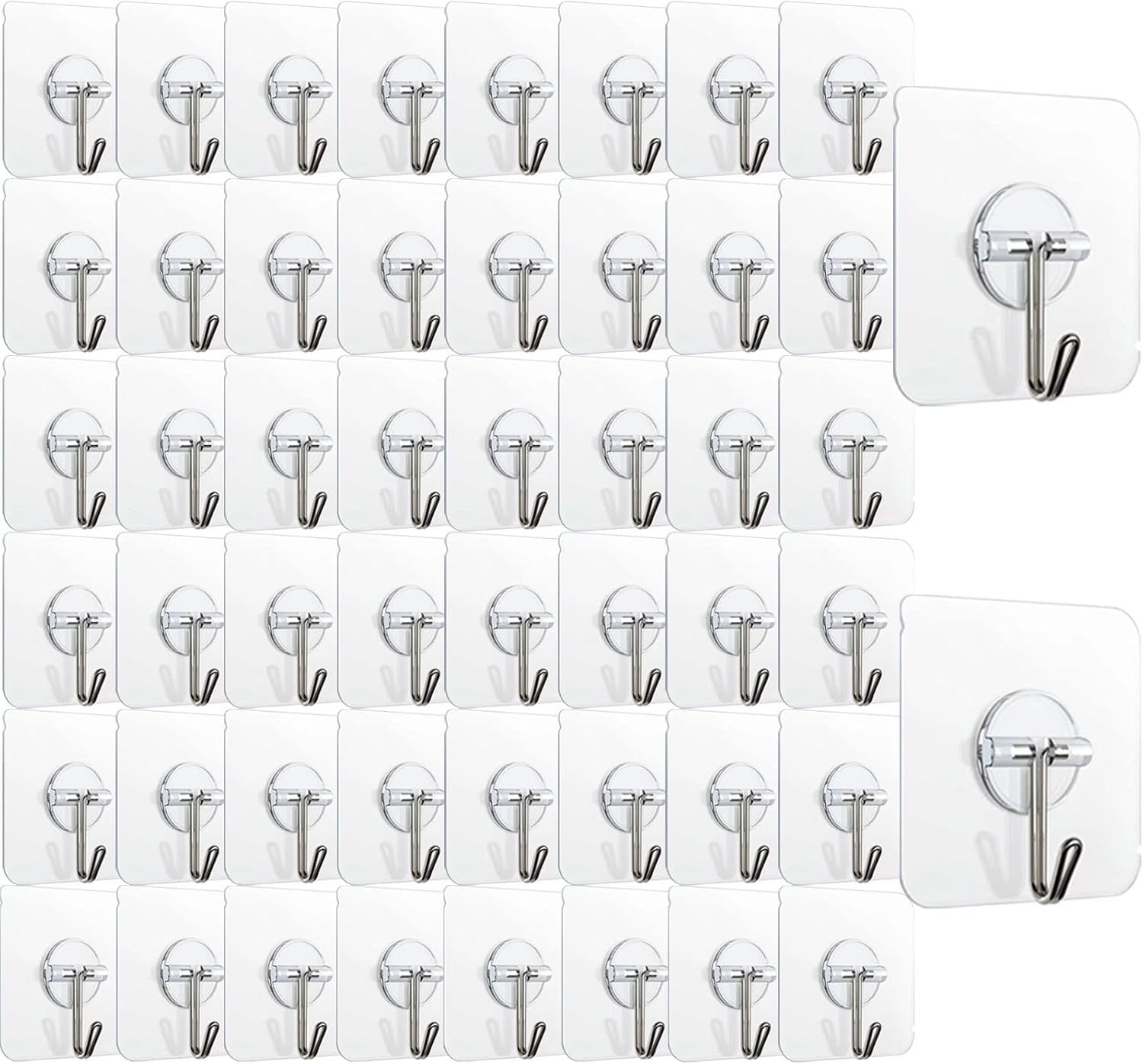 Amazon.com: 150 Pack Adhesive Hooks Wall Hooks 24lb(Max) Self Adhesive ...