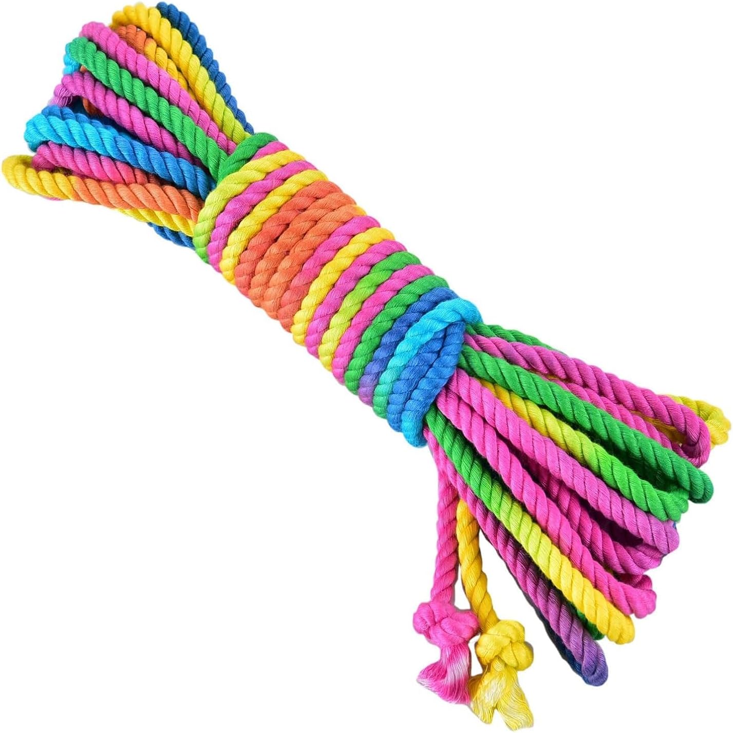 Amazon.com: Rainbow Bamboo Rope | 40 Foot Long Soft Braided Craft Rope ...