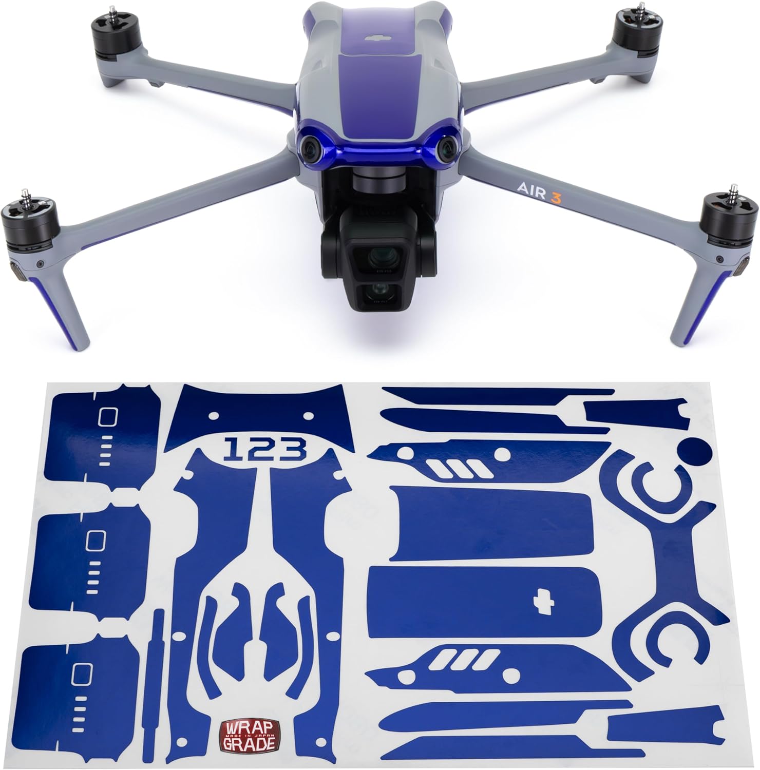 Amazon.com : WRAPGRADE Skin Stickers Compatible with DJI Air 3 | Accent ...