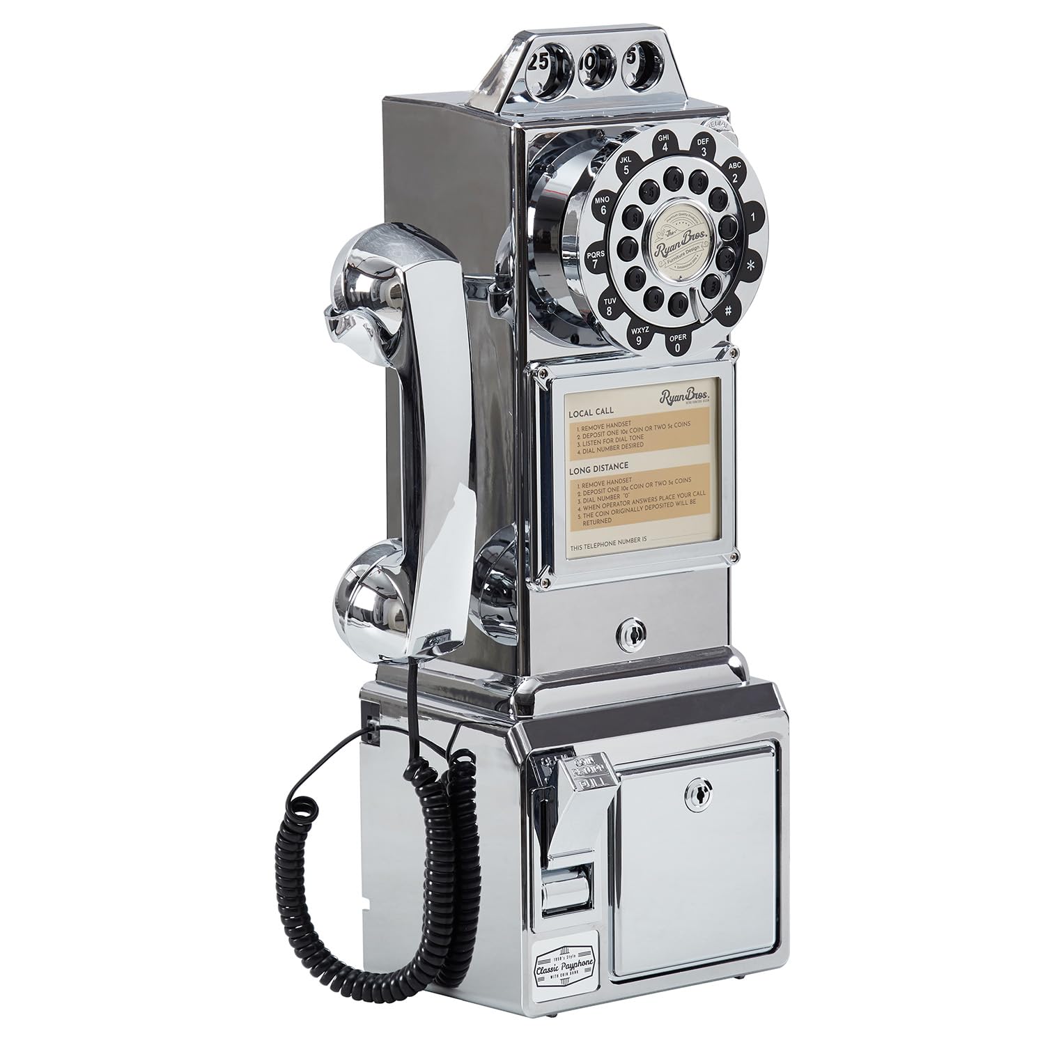 Amazon.com : Ryan Bros. American Retro 1950's Payphone with Coin Bank ...