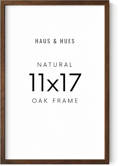 Amazon.com - HAUS AND HUES 11x17 Walnut Oak Frame - Wooden Poster ...