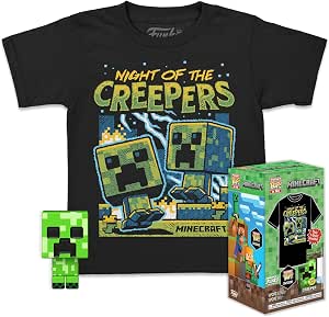 Funko Pocket Pop! & Tee: Minecraft - Blue Creeper - Grande - (L ...