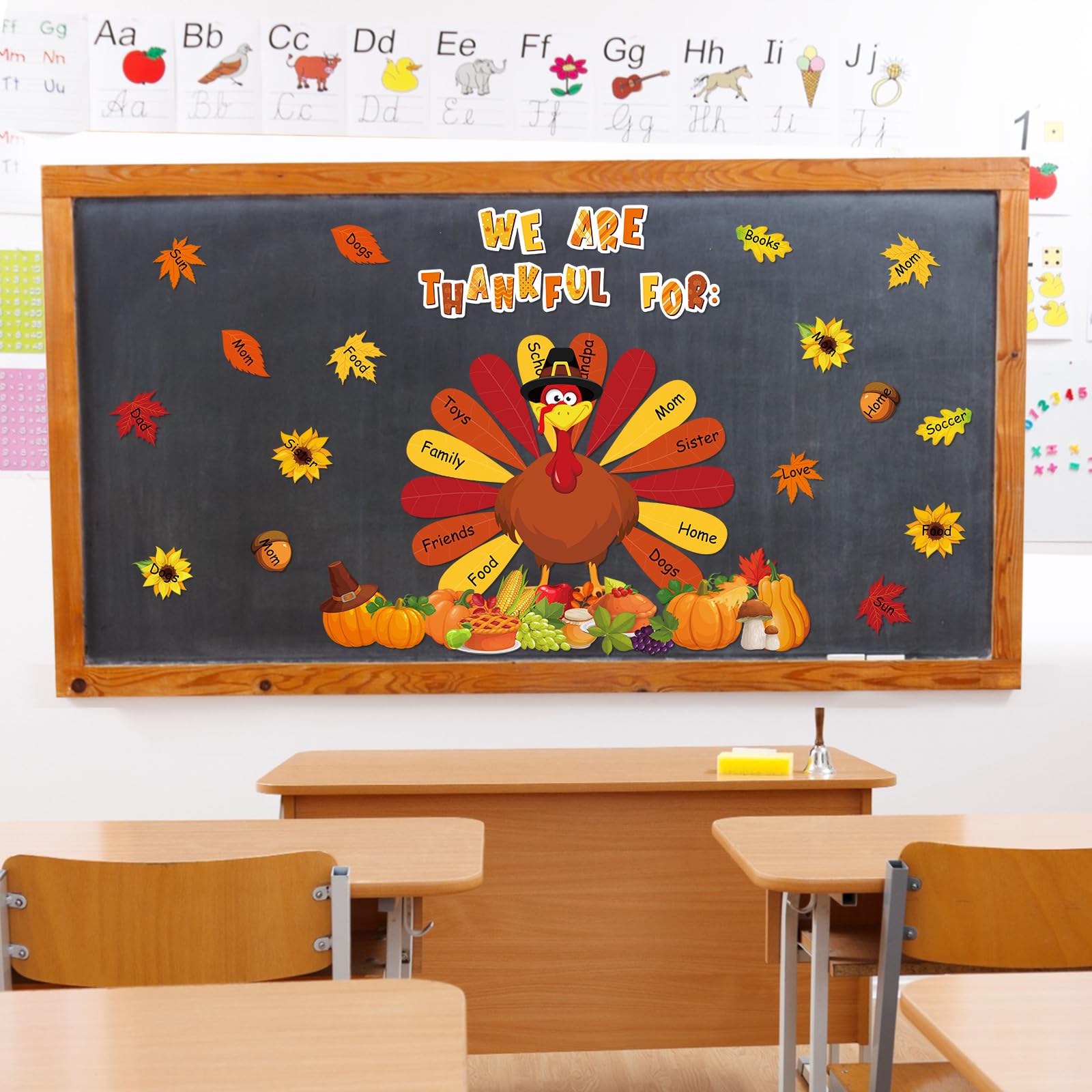 Snapklik.com : 48 Pcs Magnetic Thanksgiving Bulletin Board Decorations ...
