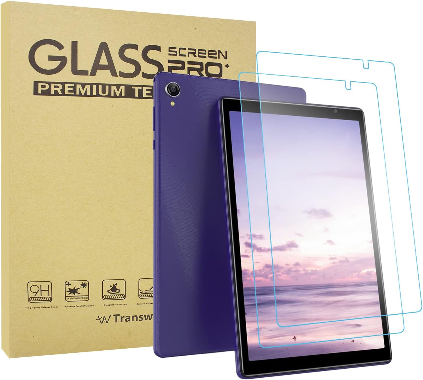 Amazon.com: Transwon (for T10/ T10M) 2PCS Tempered Glass Screen ...