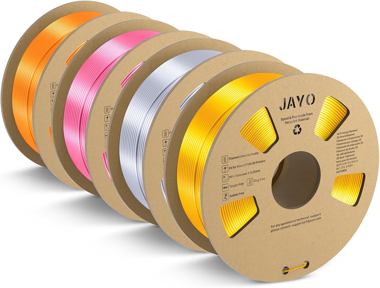 Amazon.com: 3D Printer Silk Filament Bundle, JAYO Silk PLA Filament 1 ...