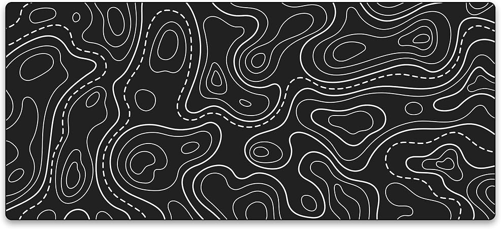 Kraken Keyboards DRIP XXL Black Topographic Gaming Mouse Pad ...