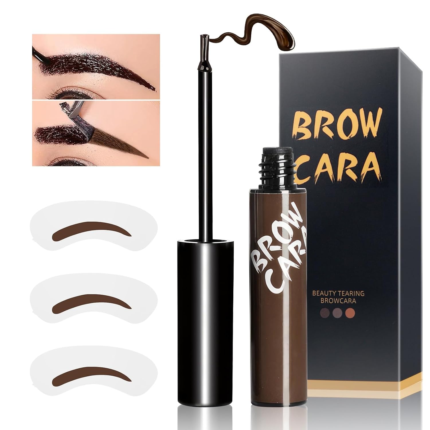 Amazon.com : Tattoo Eyebrow Gel Peel Off - Waterproof Brow Gel with ...