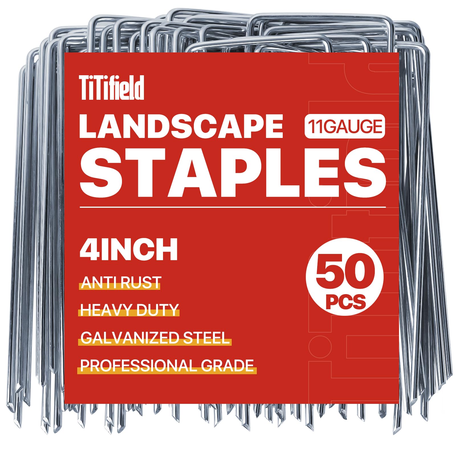 Snapklik.com : Landscape Staples 4 Inch 50 Pack 12 Gauge, Garden ...