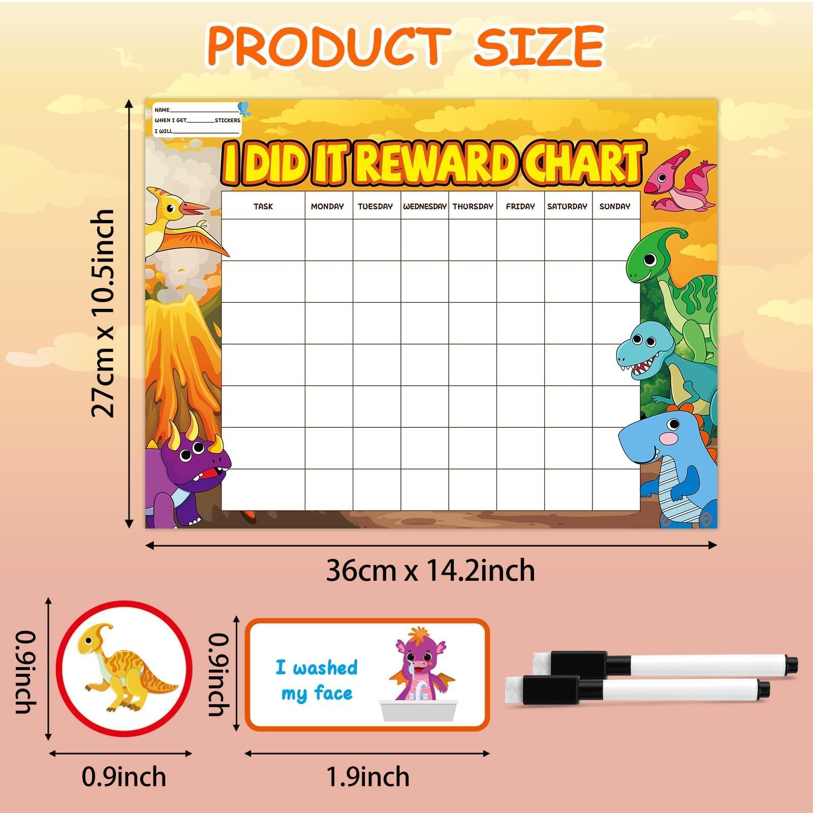 Buy Behavior Magnetic Chore Chart for Kids with 63 Good Behavior + 72 ...