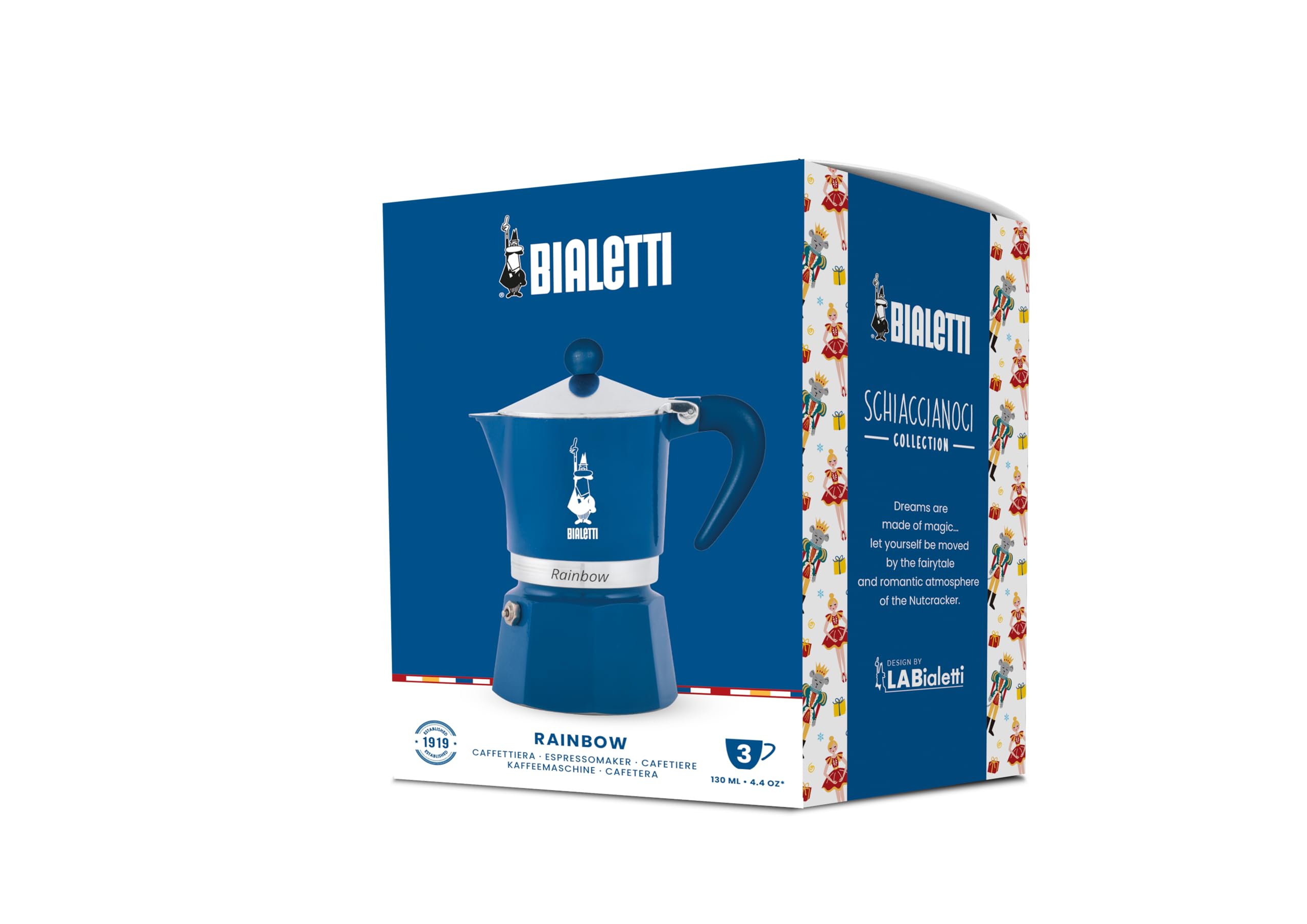 Snapklik.com : Bialetti Rainbow Moka Pot 3 Cup Espresso Maker