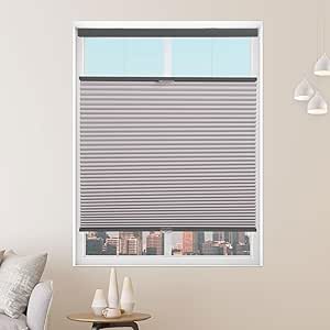 Amazon.com: MYshade Custom Size Cellular Shades Cordless, Blackout Top Down Bottom Up Honeycomb ...