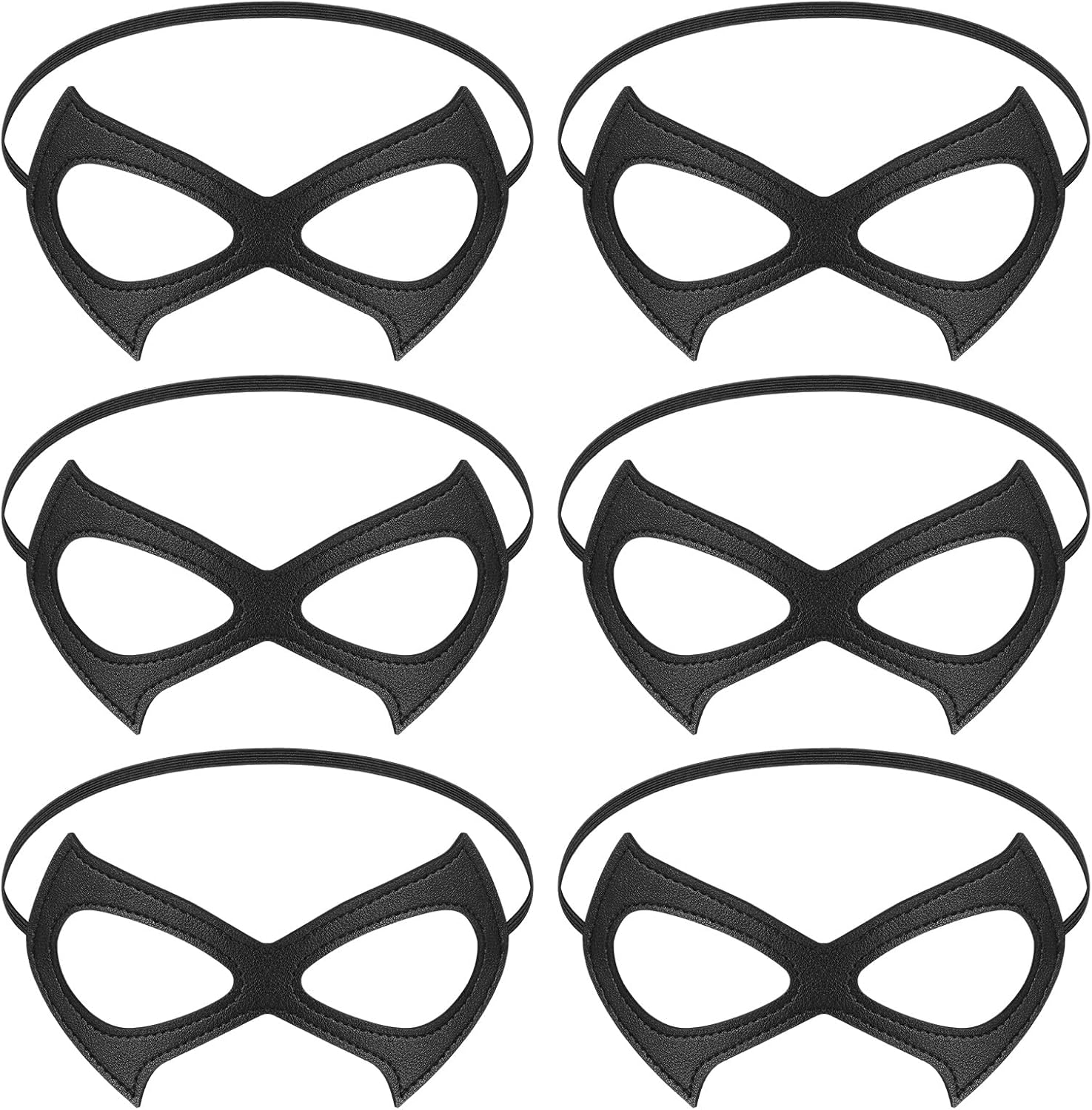 Amazon.com: Wettarn 6 Pcs Halloween Black Cosplay Half Cat Mask Cat Eye ...