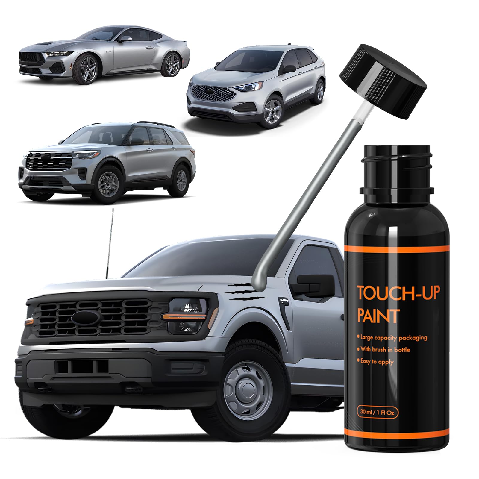 Snapklik.com : XTryfun JS Iconic Silver Touch Up Paint For Ford - DIY ...
