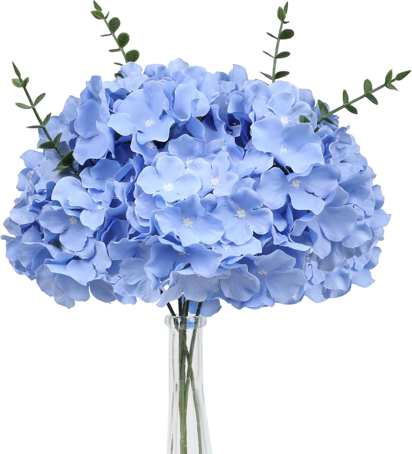 Amazon.com: Alishomtll 5 Pcs Hydrangea Artificial Flowers with 4 ...