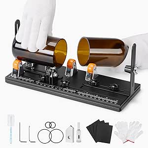 Glass Bottle Cutter, Upgraded Bottle Cutting Tool Kit, Complete Set of ...