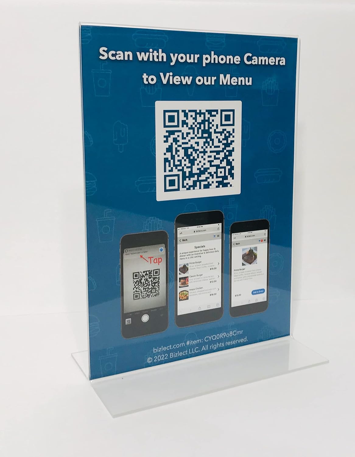 Scan QR Code Menu - Programmable QR Code Sign - Two Kosovo | Ubuy