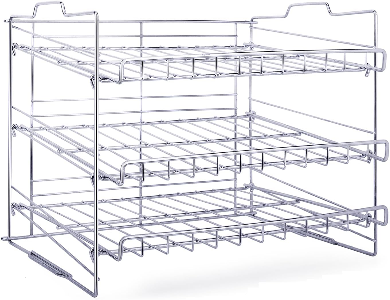GOI 3 Tier Can Dispenser, Stackable Can Rack, Silver, Steel, Can Rack ...