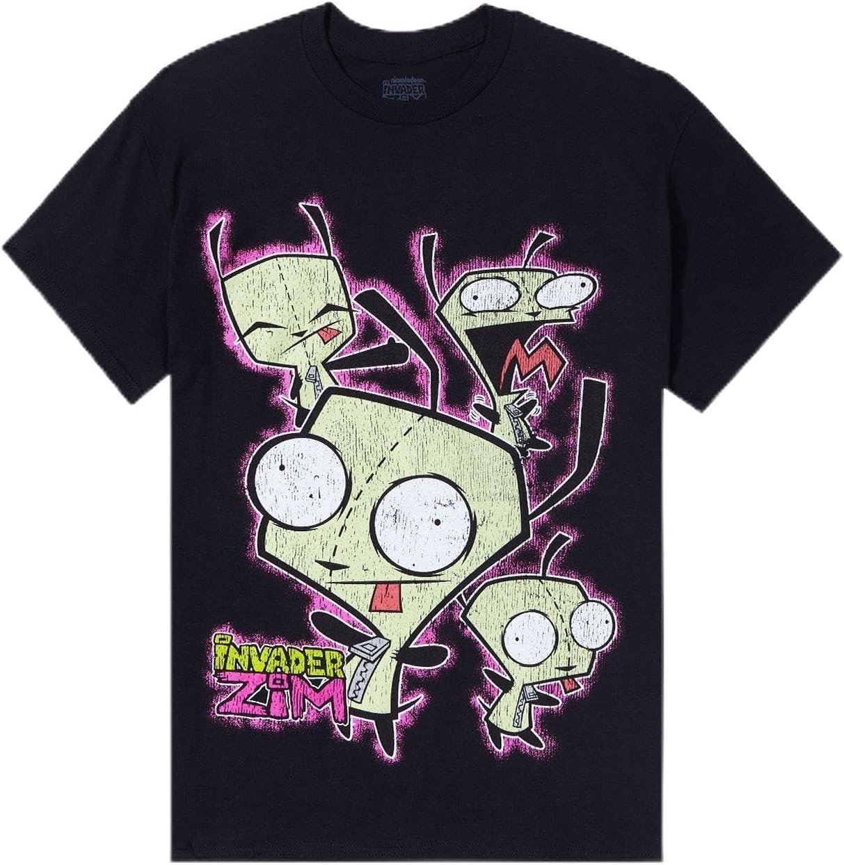 Invader Zim GIR Distressed Collage T-Shirt BLACK | Amazon.com