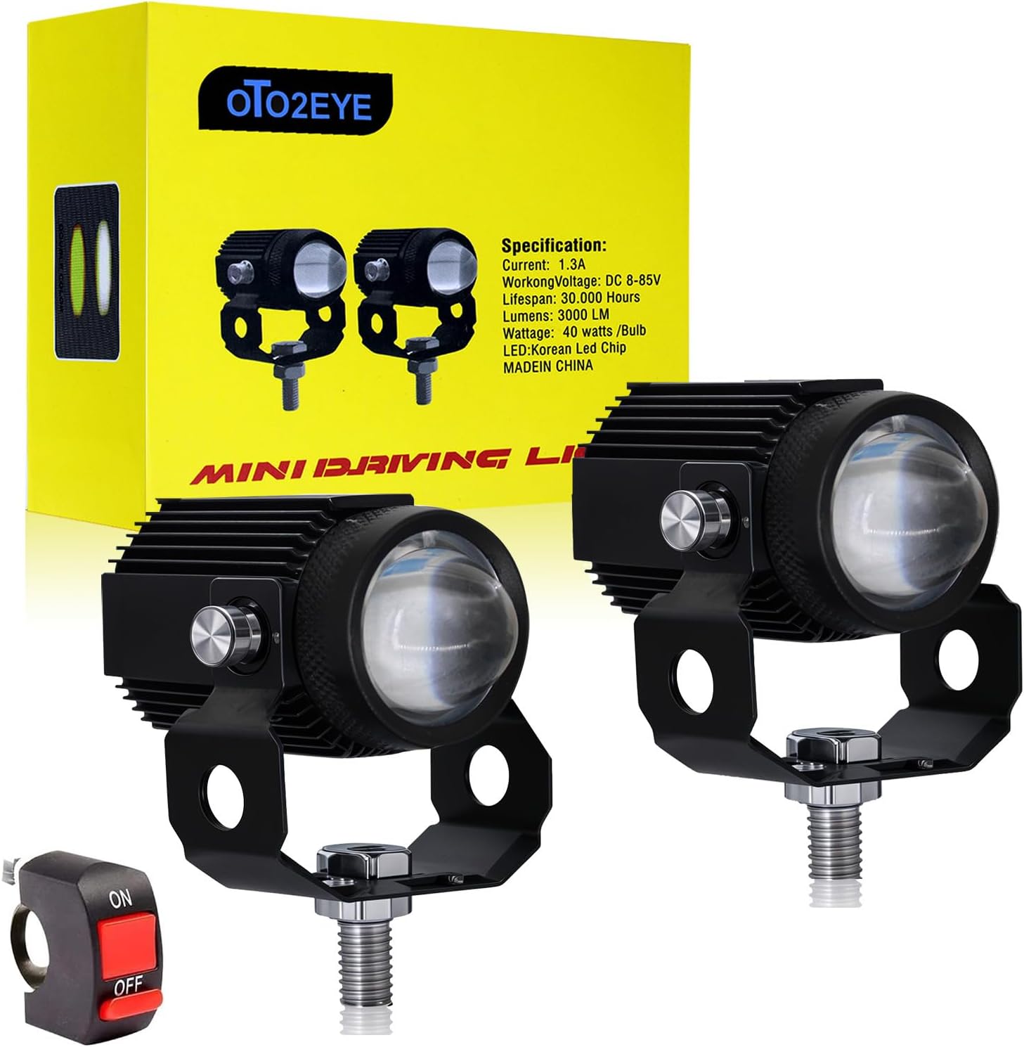 Royalpiston Mini Drive LED Motorcycle Fog Light With Powerful 80W Leds ...