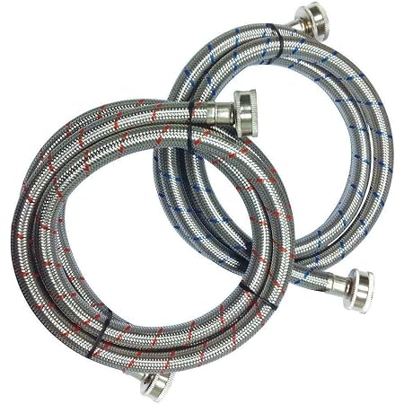 Amazon.com: 10 Foot Stainless Steel Washing Machine Hoses (2 Pack ...