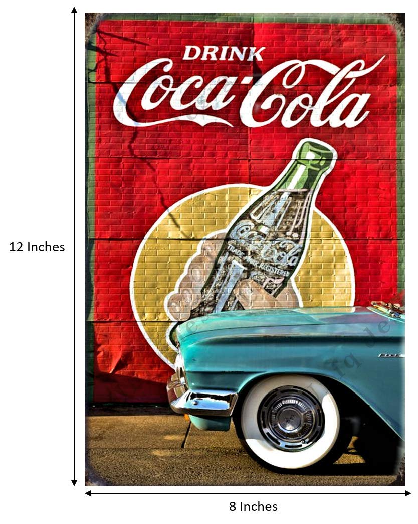 UNiQ Designs Metal Coke Tin Sign Drink Coca Cola Wall Decor Retro ...