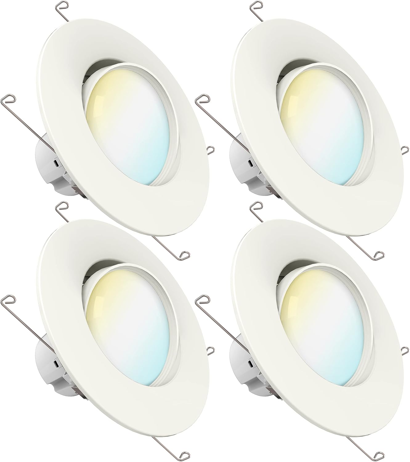 Sunco Lighting 4 Pack LED Can Lights Eyeball Retrofit Gimbal 5/6 Inch ...
