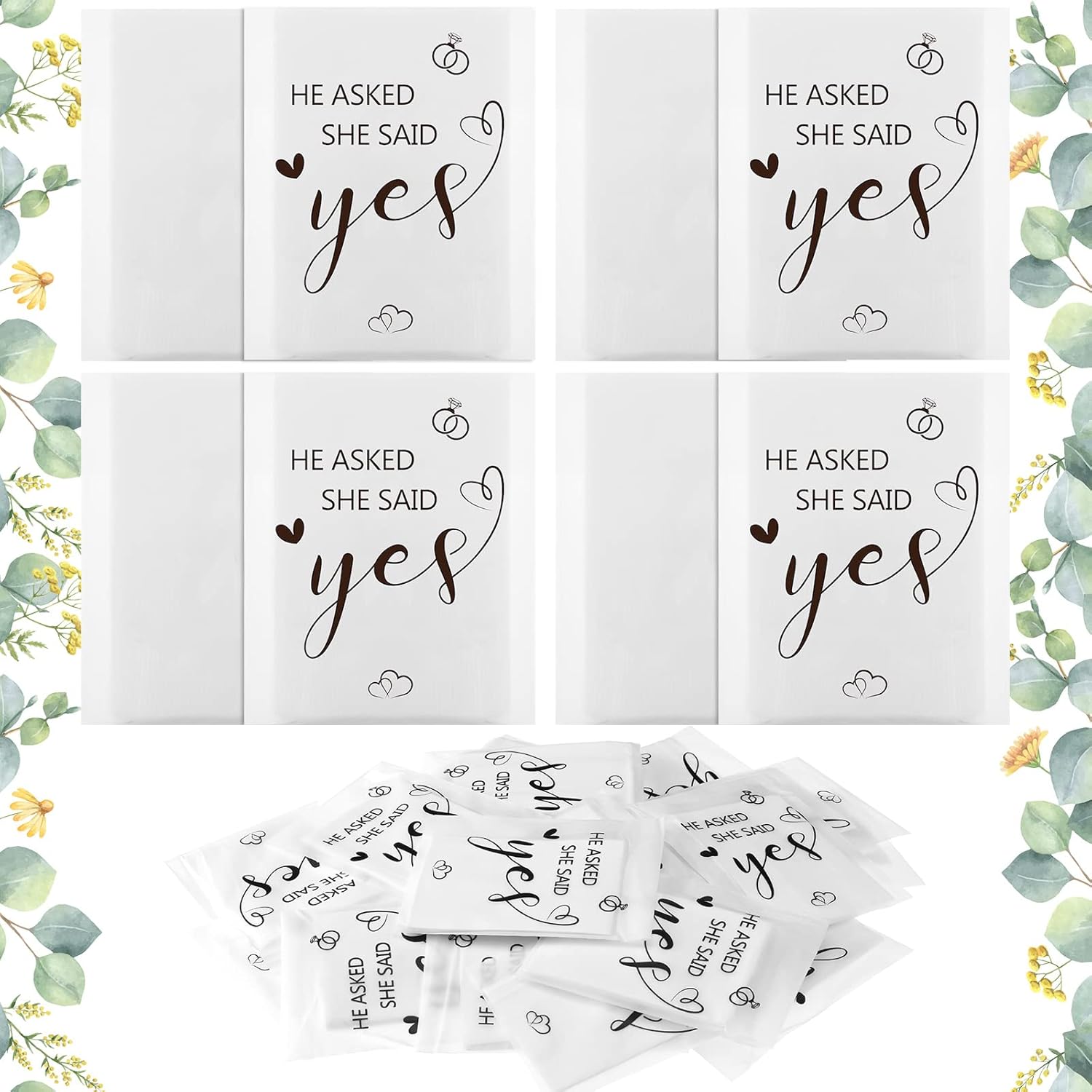 Amazon.com: 60 Pack Tissue Packs for Wedding 3 Ply Wedding Tissues for ...