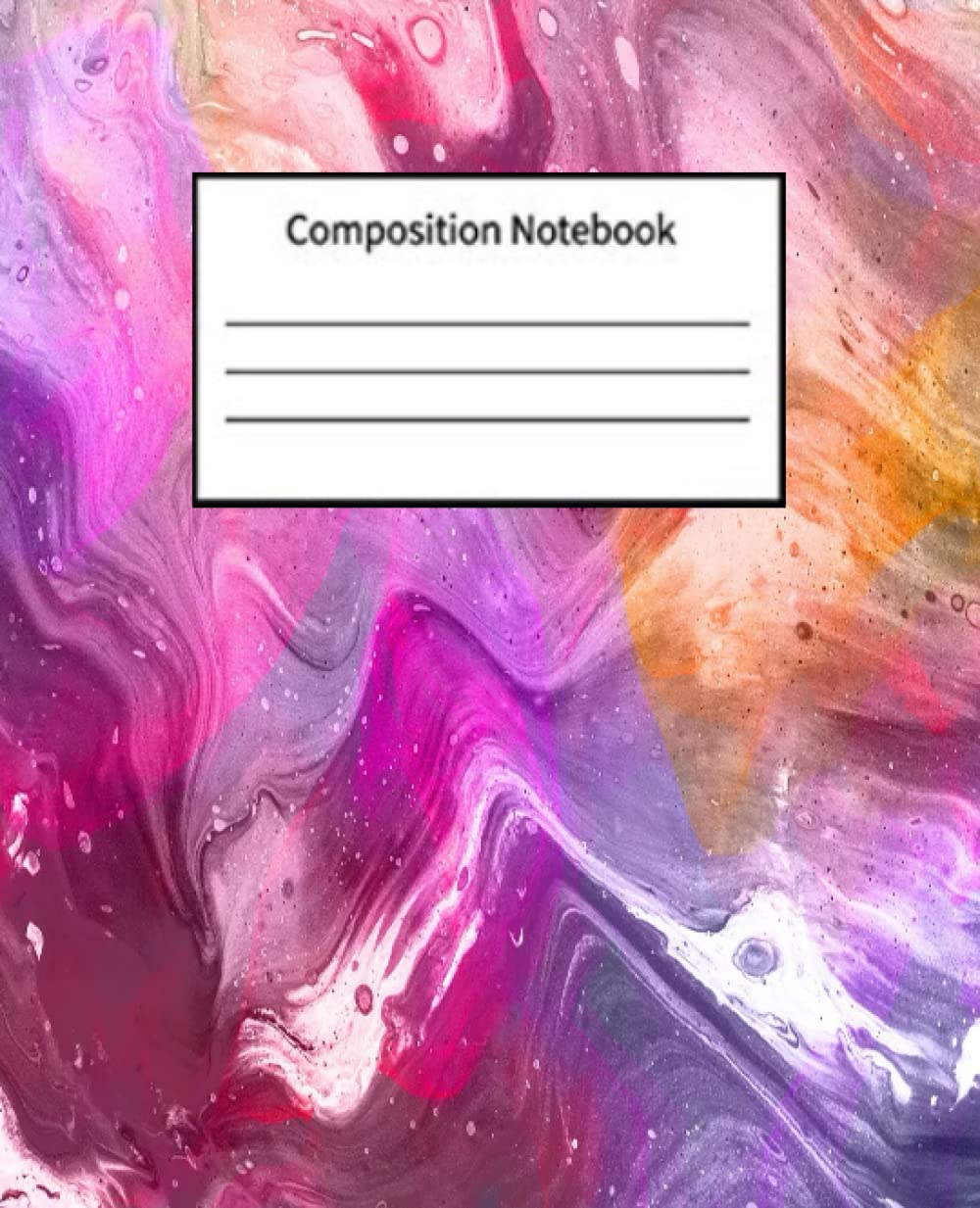 Amazon.com: Composition Notebook Wide Ruled | Aesthetic Purple Blue ...
