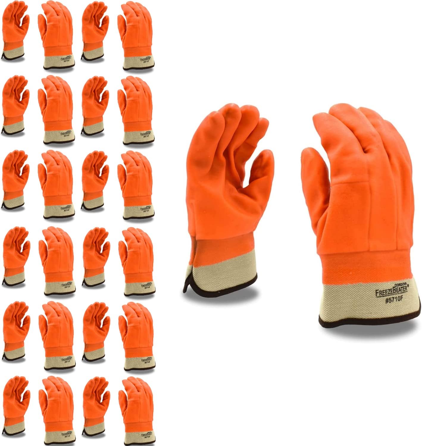 Amazon.com: Cordova 5710F Hi-Vis Orange Cold Weather Gloves, Double ...