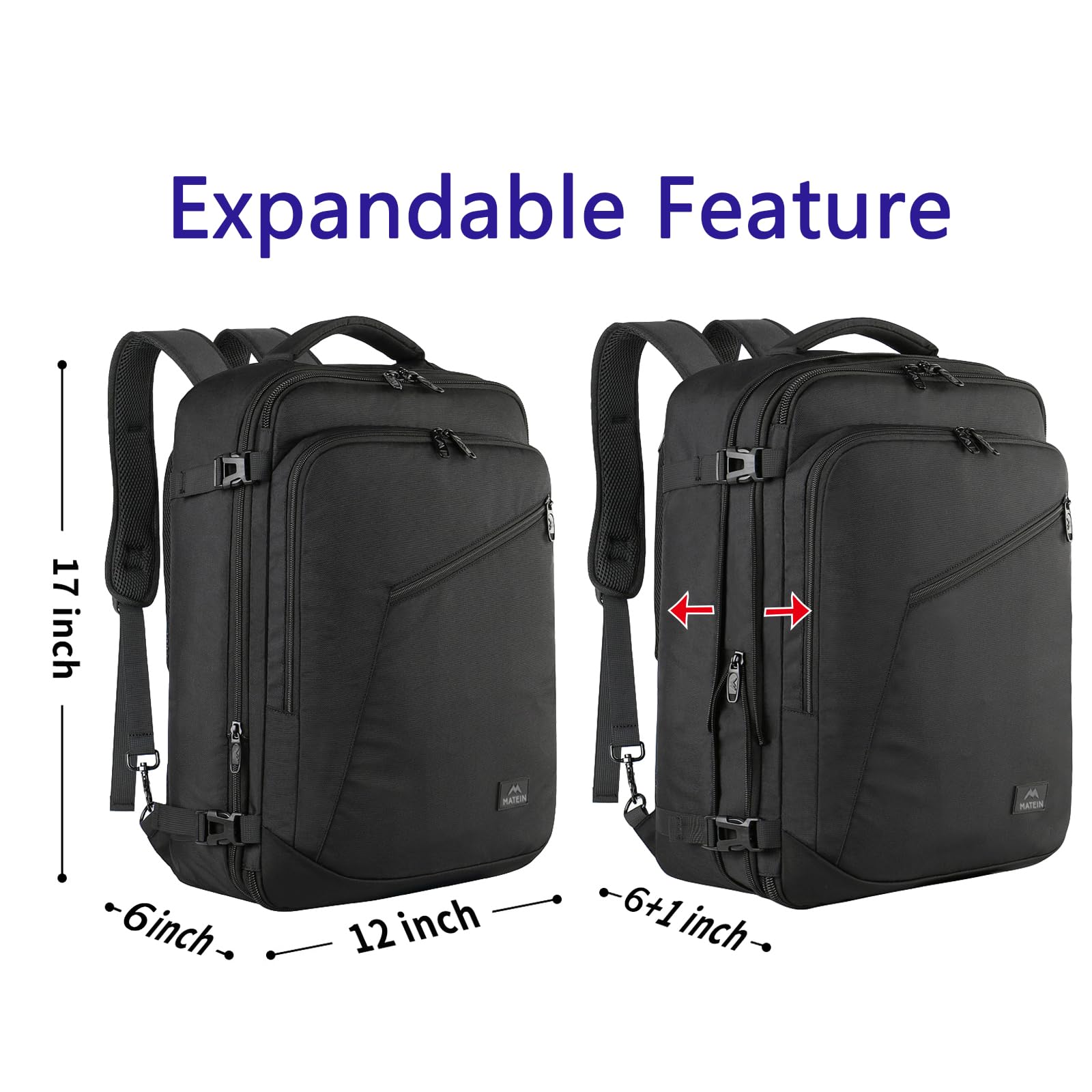 MATEIN Mens Travel Backpack, 27L Lightweight Carry on Backpack for ...